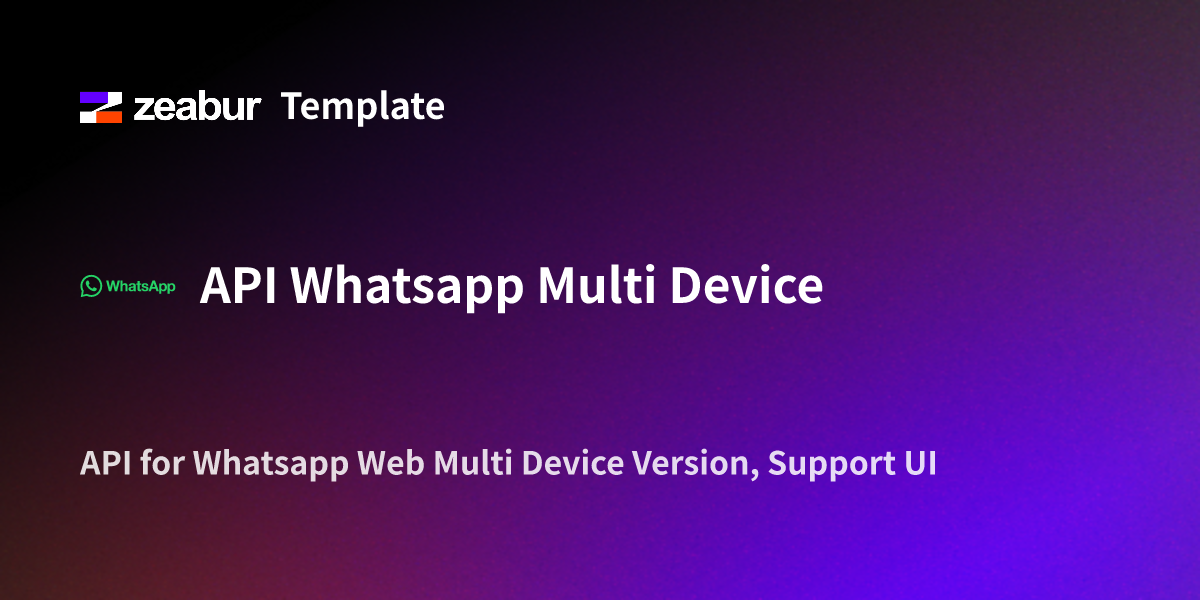 API Whatsapp Multi Device Deploy Guide