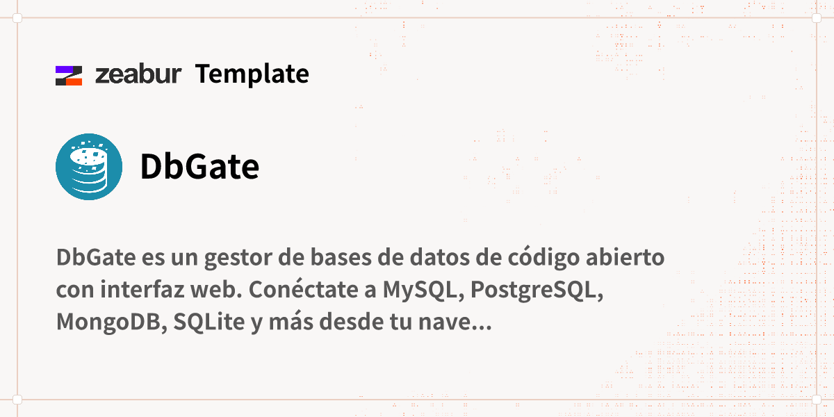 DbGate Guía de implementación
