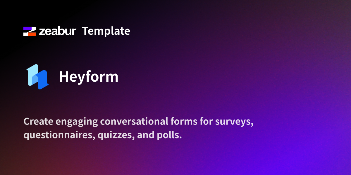 Heyform Deploy Guide