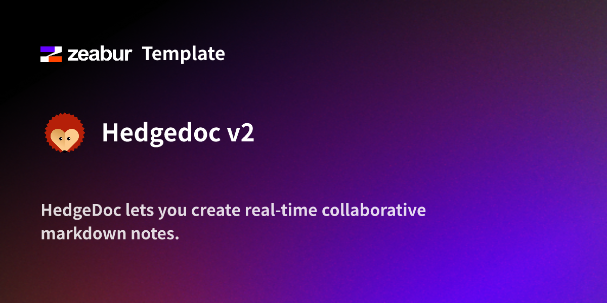 Hedgedoc v2 Deploy Guide