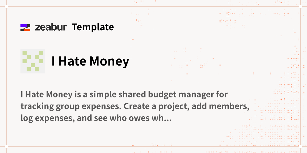 I Hate Money Deploy Guide