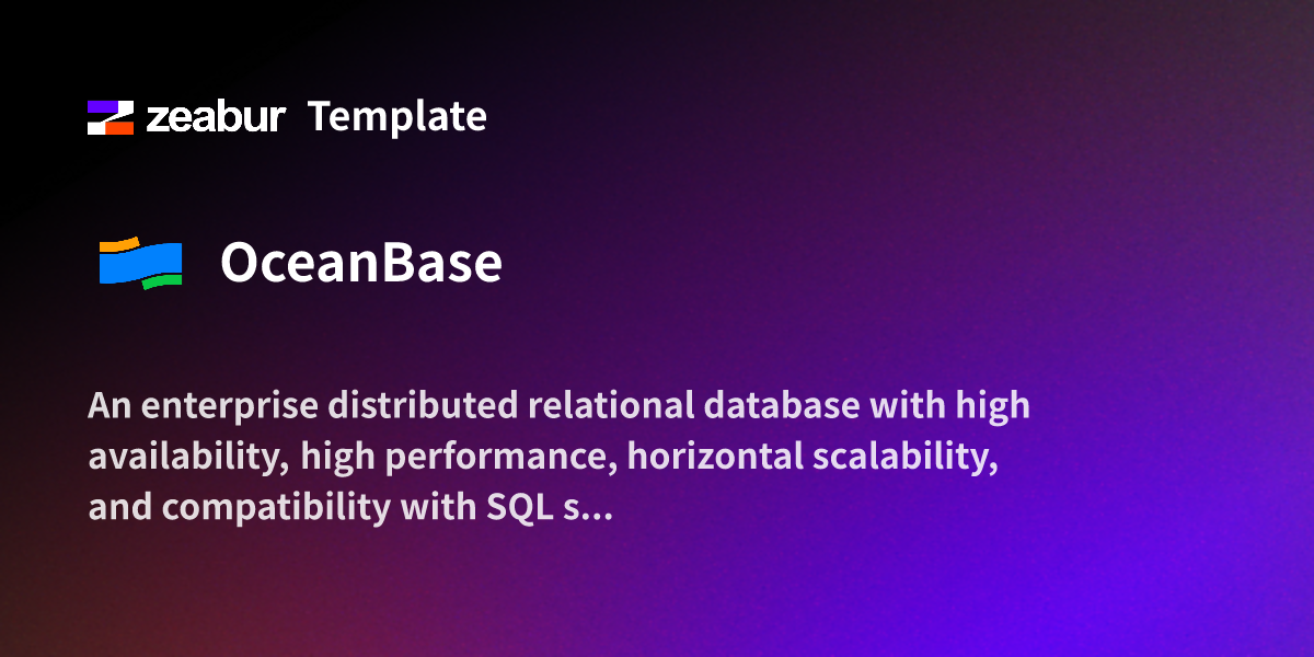 OceanBase Deploy Guide