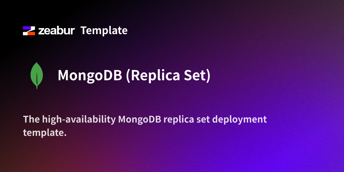 MongoDB (Replica Set) Deploy Guide