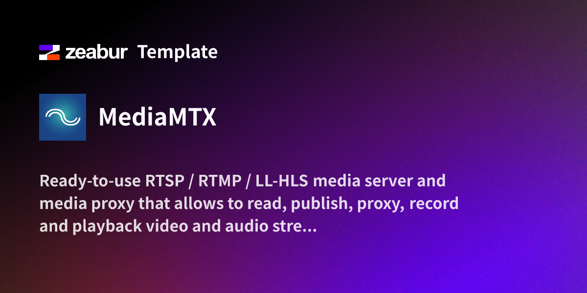 MediaMTX Deploy Guide