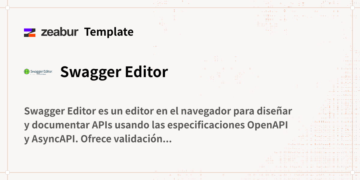 Swagger Editor Guía de implementación