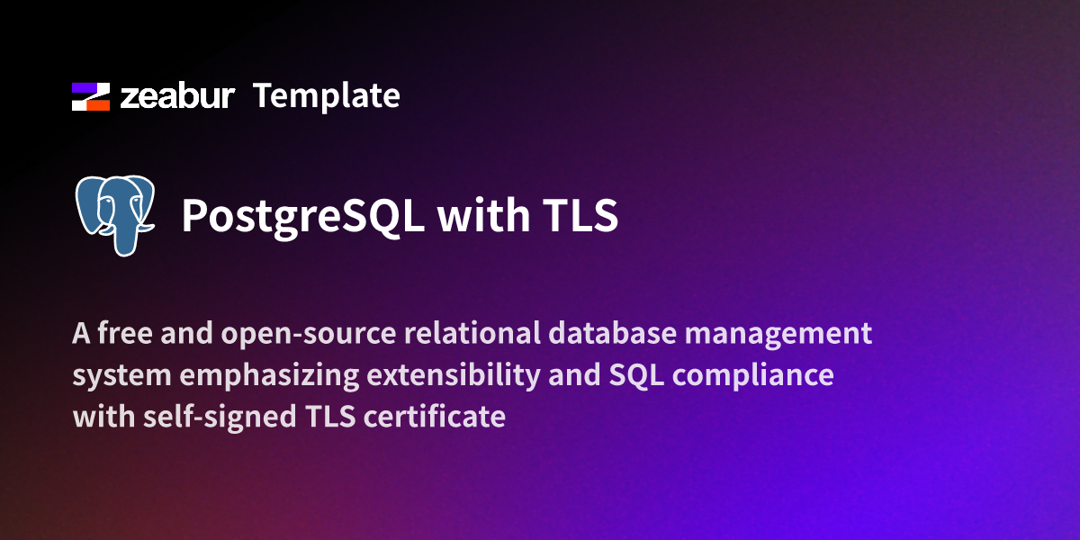 PostgreSQL with TLS Deploy Guide