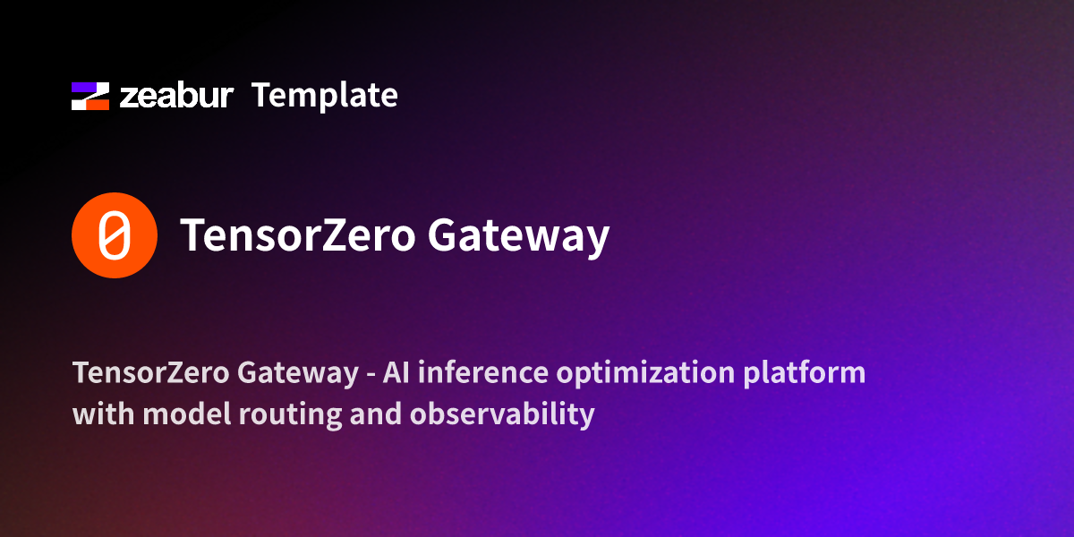 TensorZero Gateway Deploy Guide