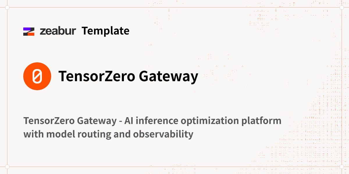 TensorZero Gateway Deploy Guide