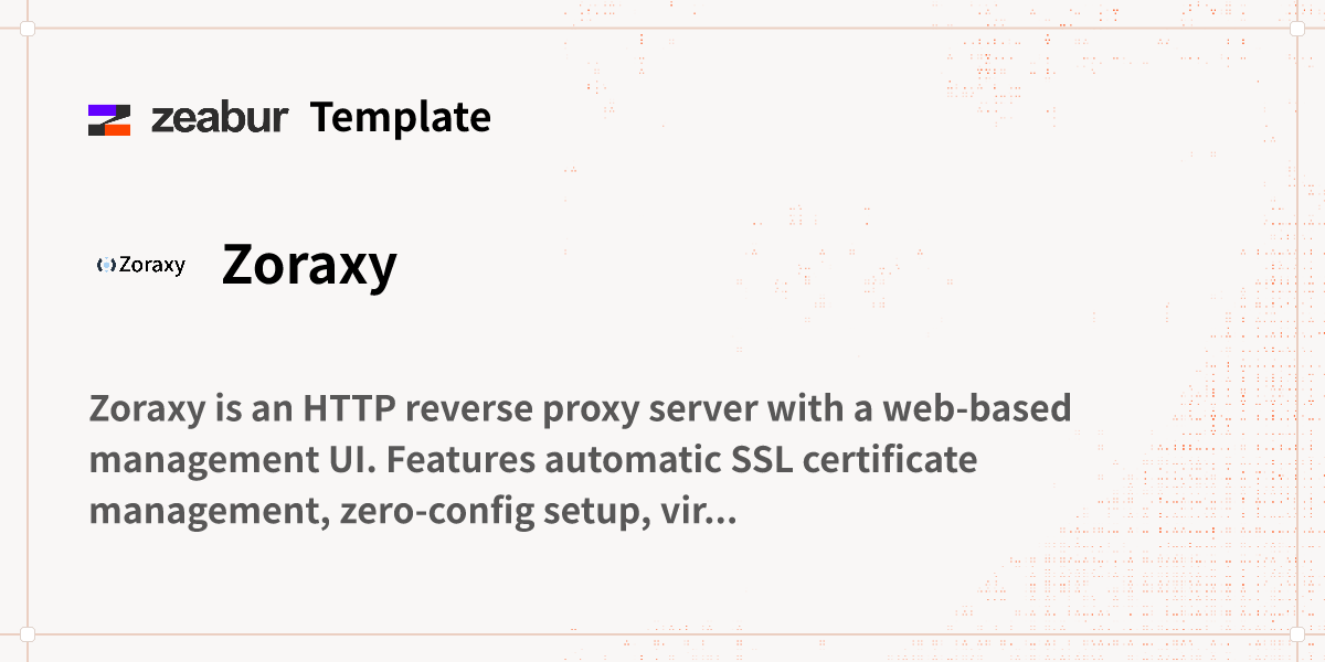 Zoraxy Deploy Guide