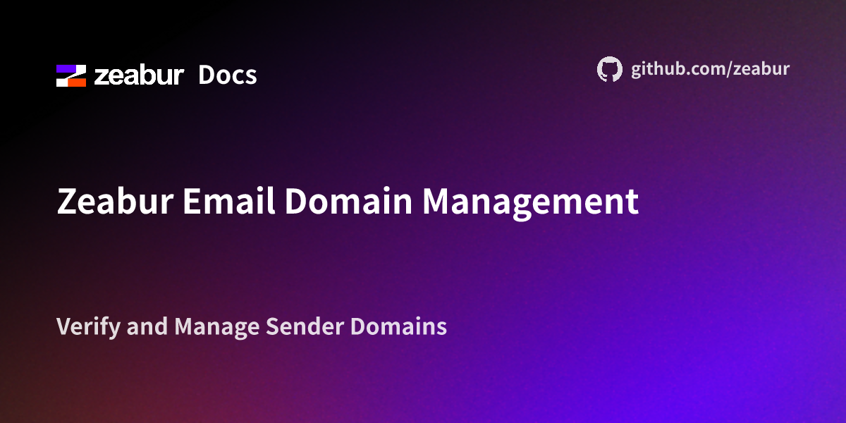 Zeabur Email Domain Management - Zeabur